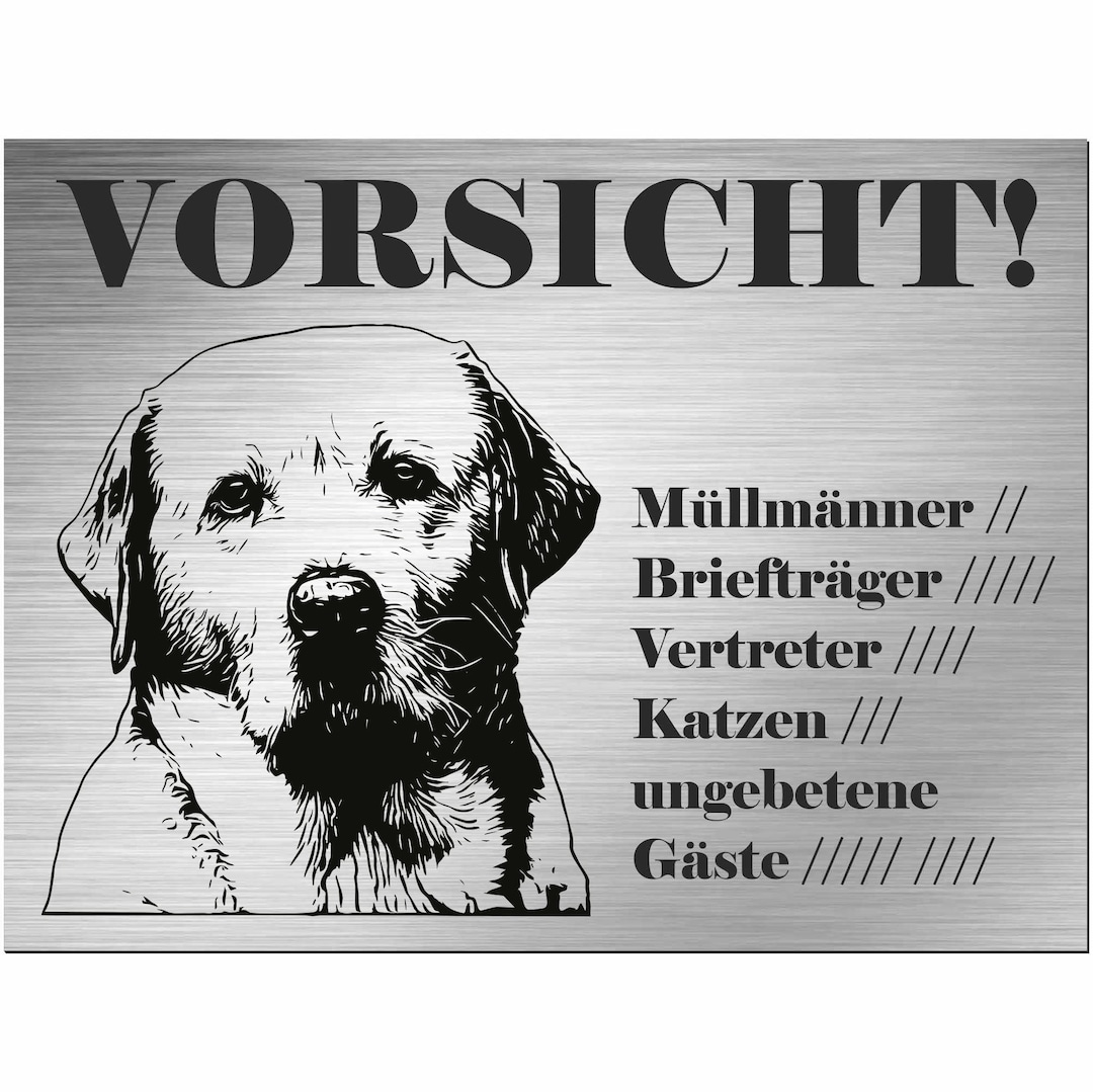 Labrador Shield Printed Alu-dibond Stainless Steel Look - Etsy