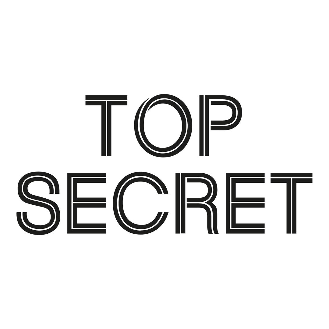 Car Sticker Top Secret 210 X 100 Mm - Etsy