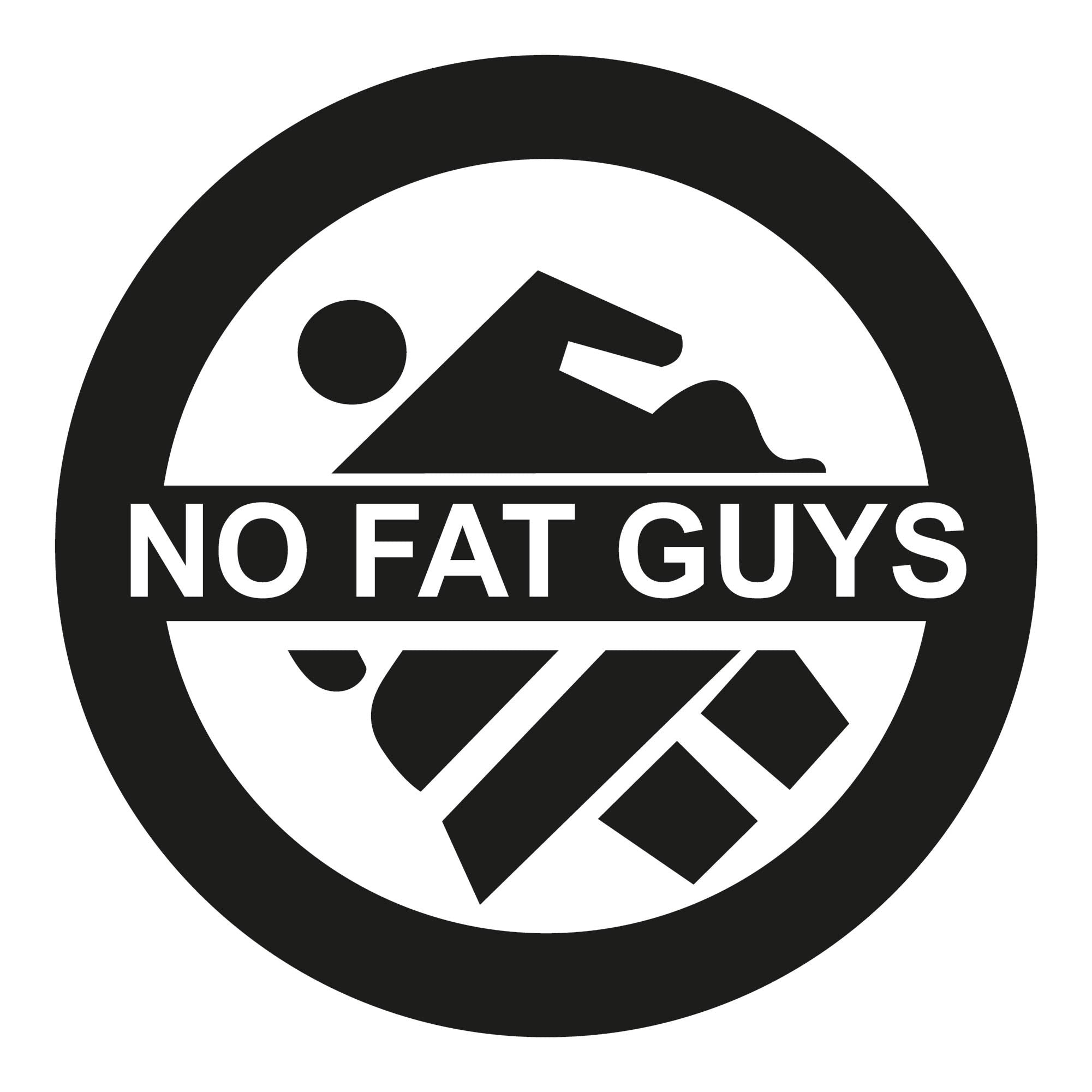Car Sticker - No Fat Guys 210 X 210 Mm - Etsy