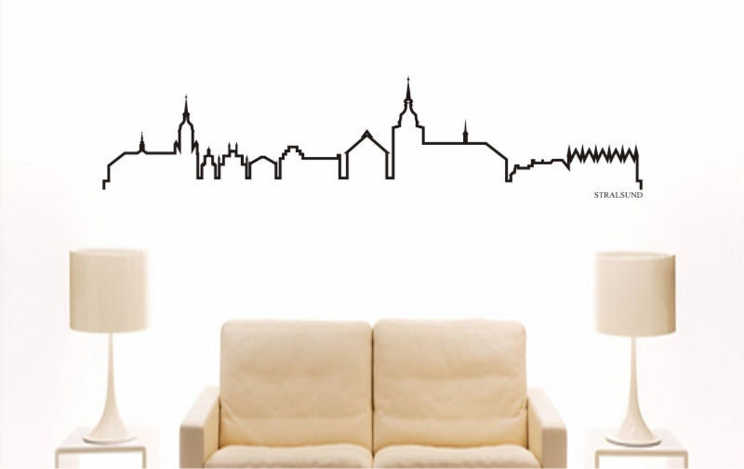 WALL DECAL E888 Skyline City - Stralsund (germany) Design 4 - Etsy