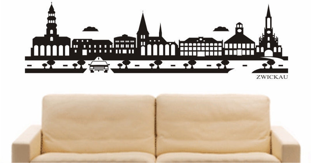WALL DECAL E912 Skyline City - Zwickau (germany) Design 2 - Etsy