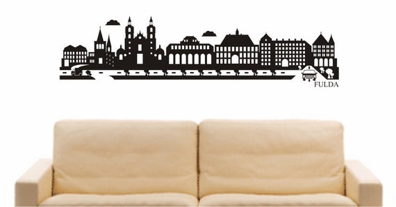 WANDTATTOO E770 Skyline Stadt Fulda germany Design 2 - Etsy