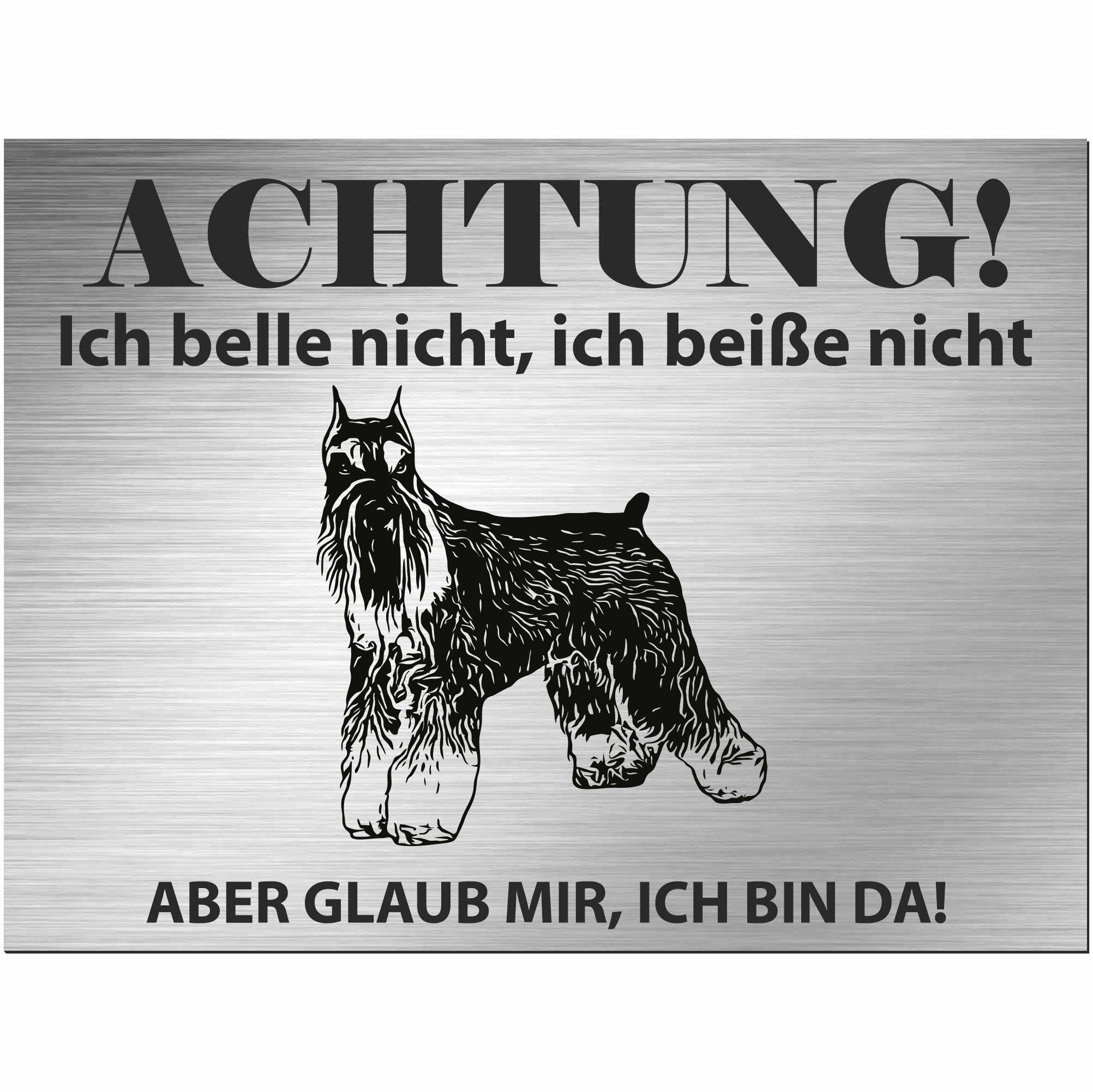 Miniature Schnauzer - Sign Printed - Alu-dibond Stainless Steel Look - Etsy