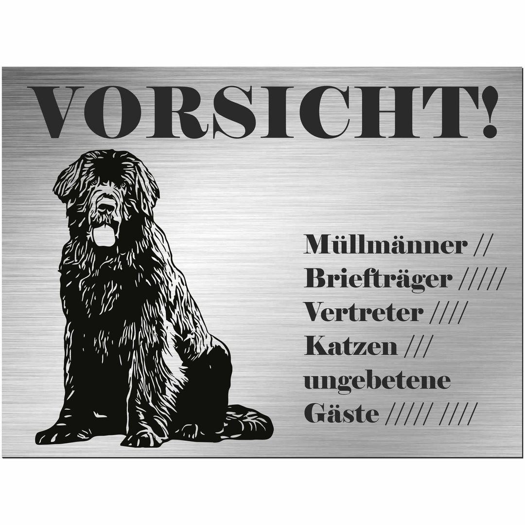 Newfoundland Dog - Shield Printed - Alu-dibond Stainless Steel Look - Etsy