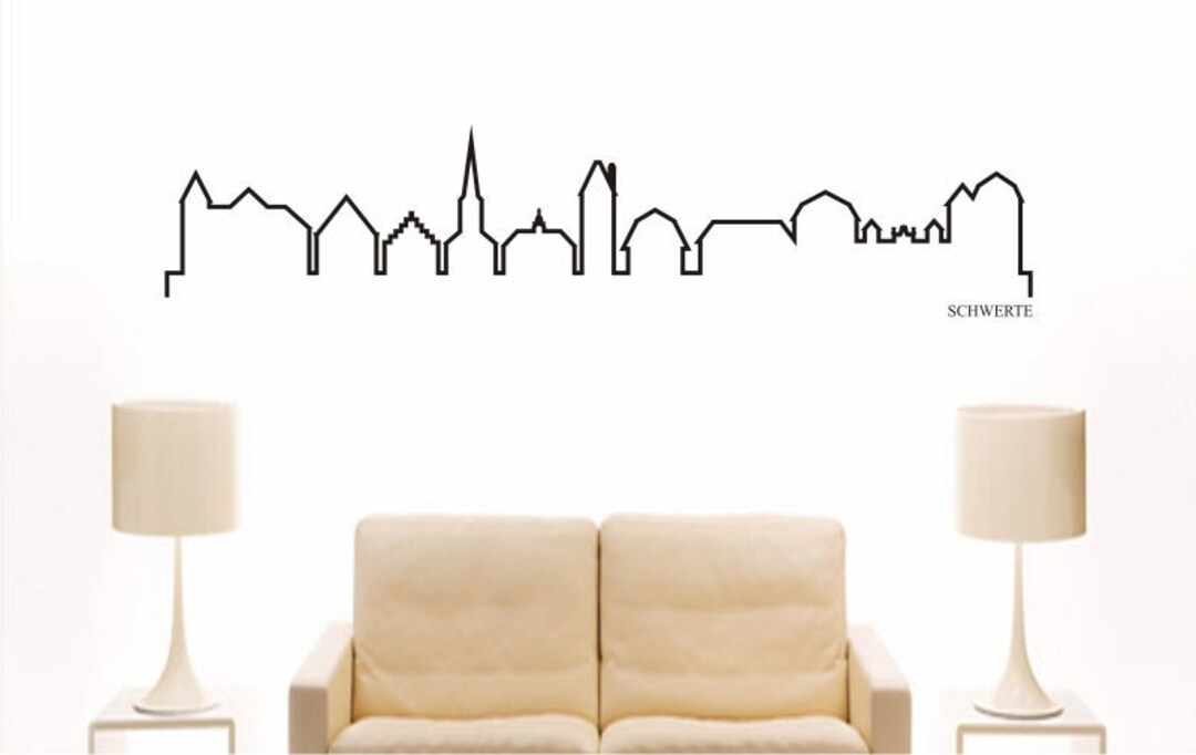 WALL DECAL E881 Skyline City Schwerte germany Design 4 - Etsy