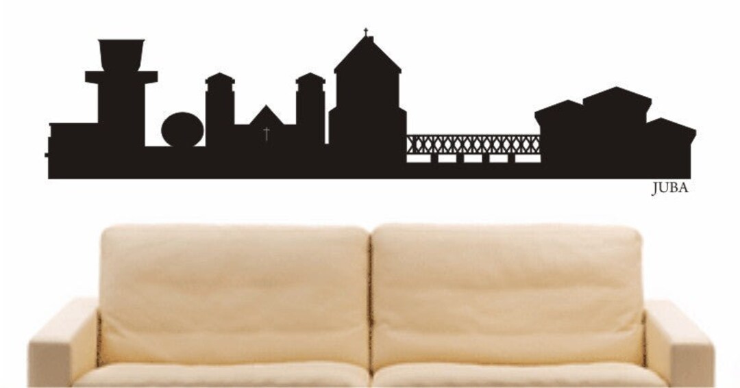 WALL DECAL E666 Skyline City Juba south Sudan Design 1 - Etsy