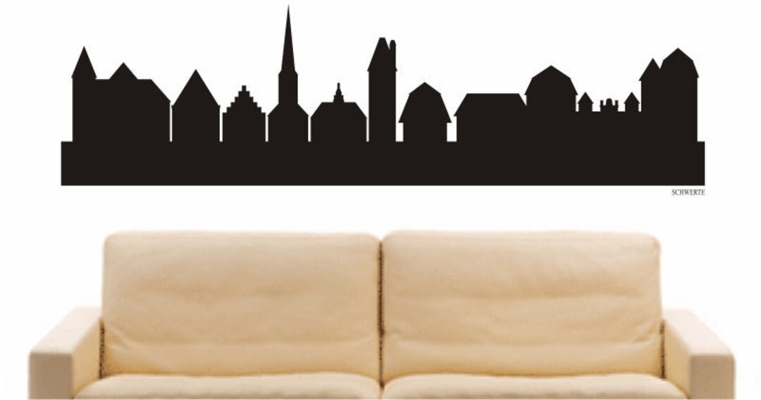 WALL DECAL E881 Skyline City - Schwerte (germany) Design 1 - Etsy