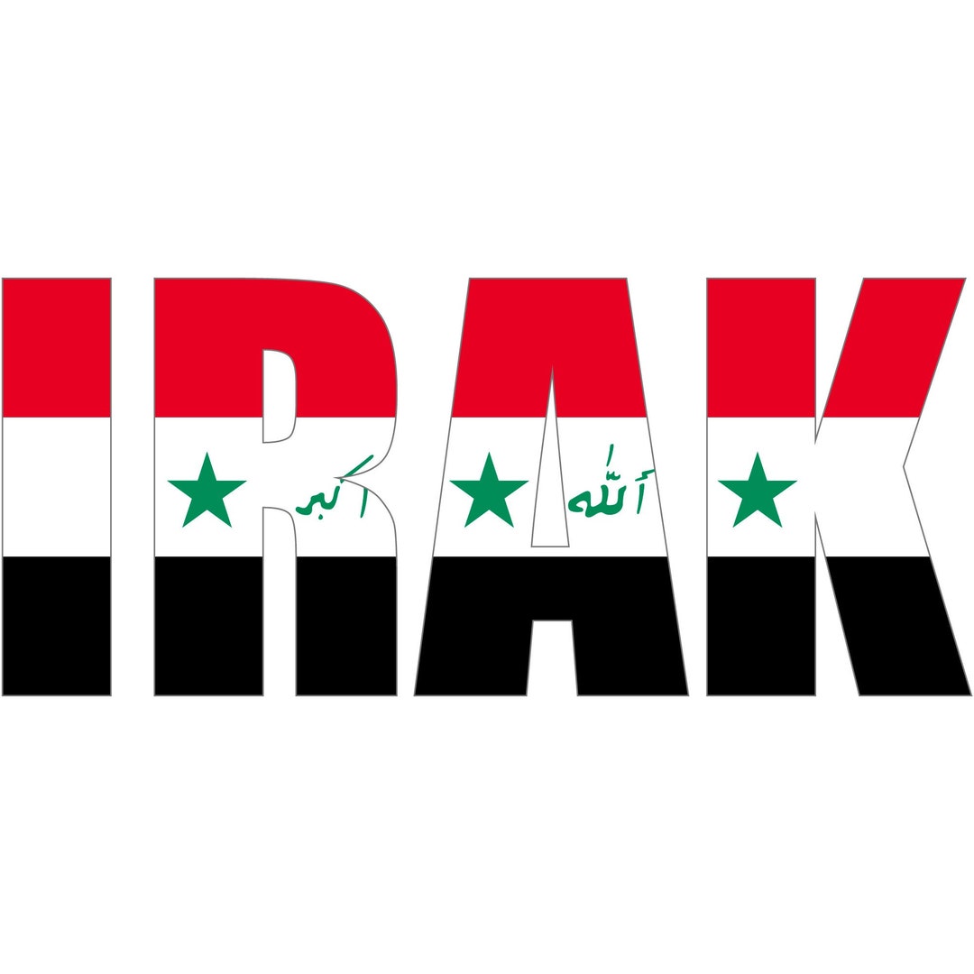 Sticker - Car Sticker - Iraq - Lettering - Rear Window Sticker - Etsy