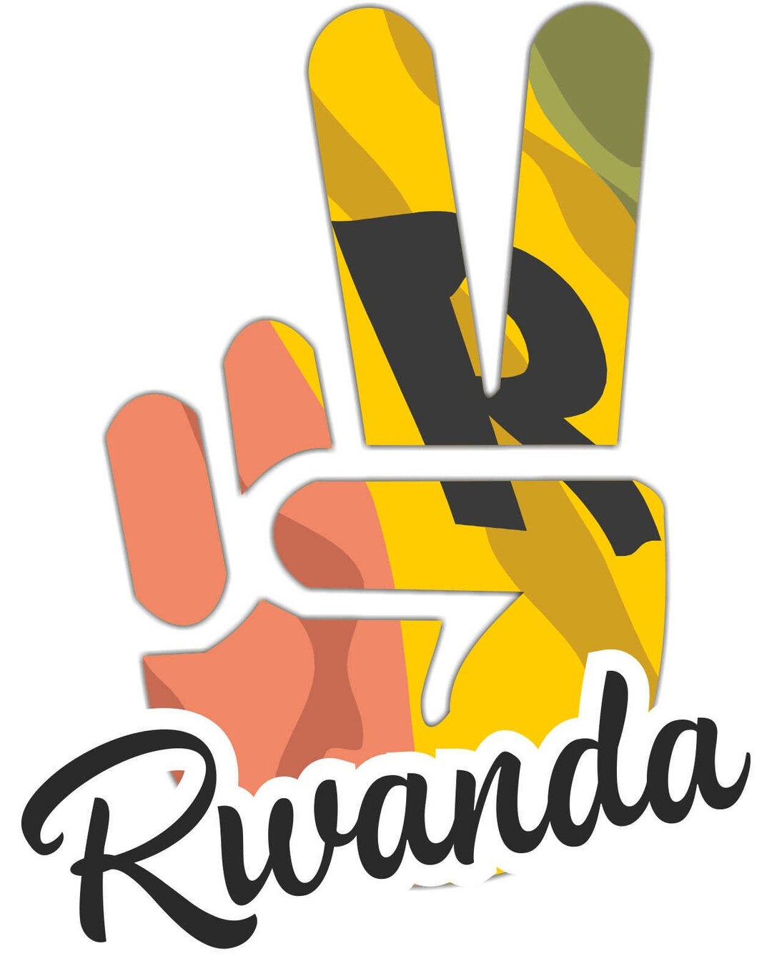 Sticker Car Sticker RWANDA Victory Victory Rear Window - Etsy