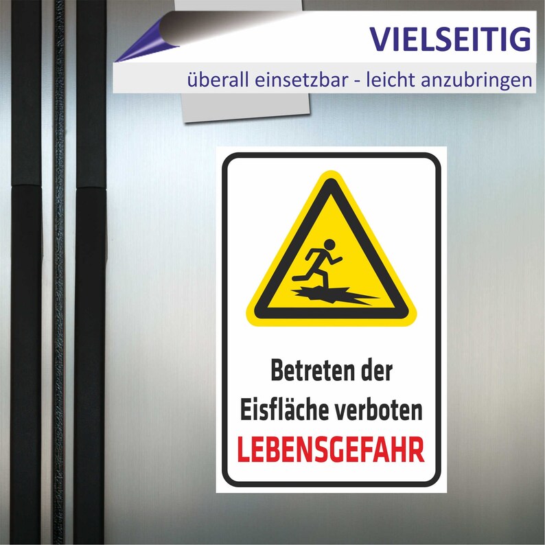 Sign - Prohibition Sign - Caution Entering the Ice Surface is ...