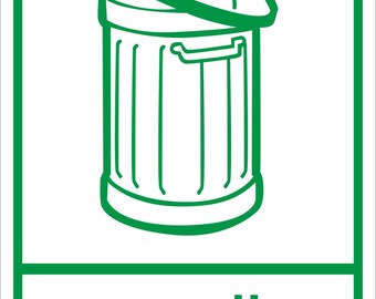 Residual Waste Sticker - Etsy