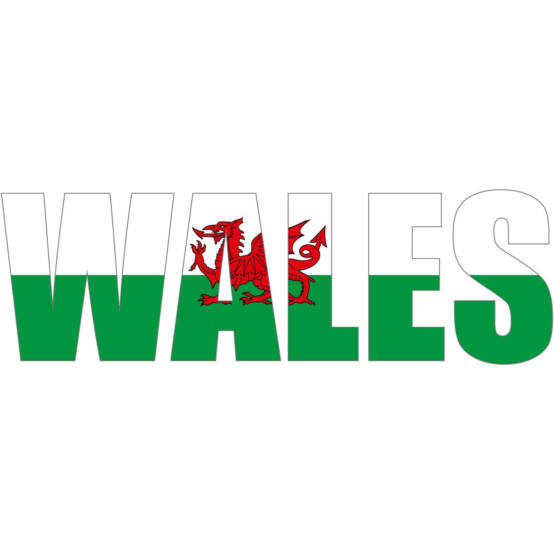 Sticker Car Sticker Wales Lettering Rear Window Sticker - Etsy