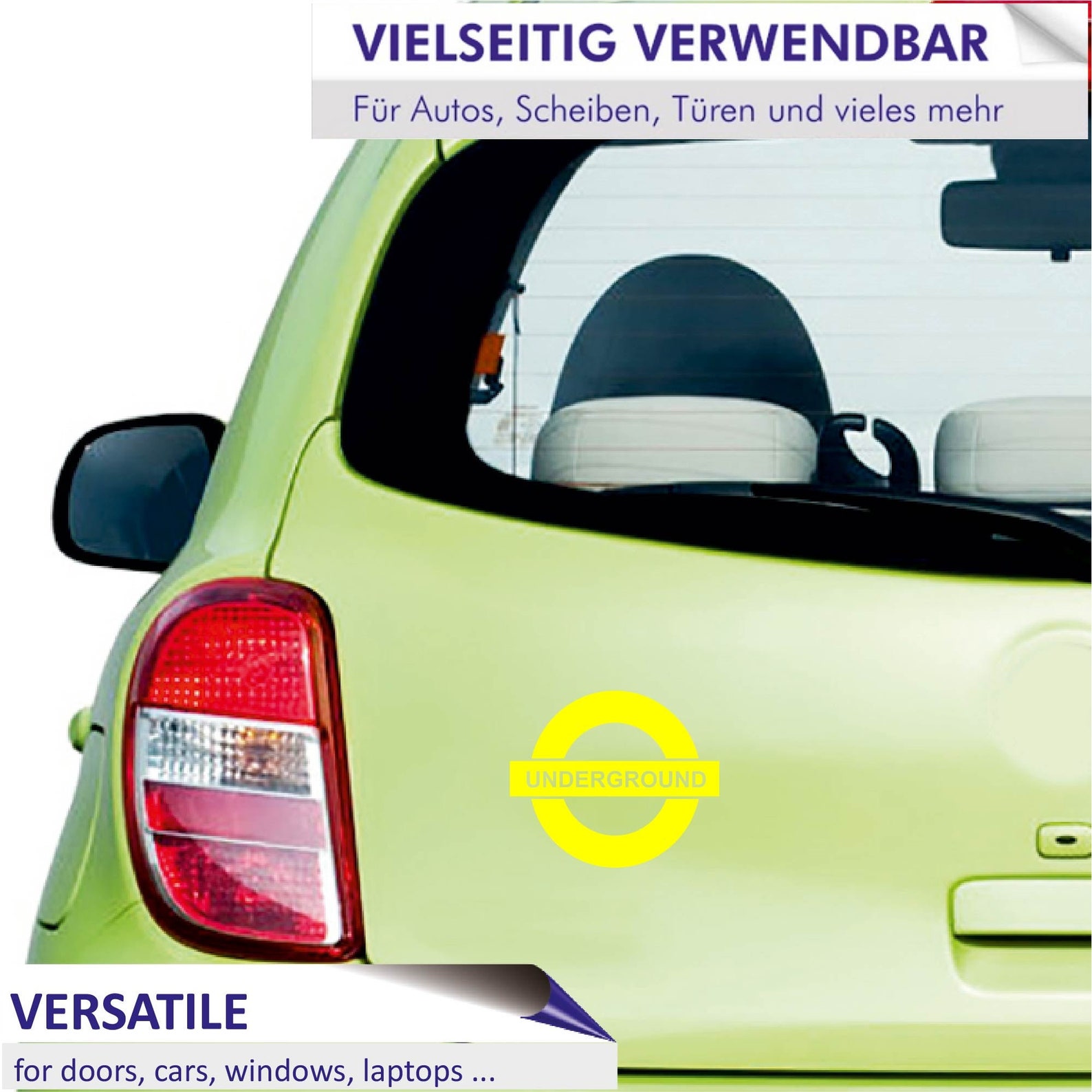 Car Sticker - Underground - 120 X 120 Mm - Etsy