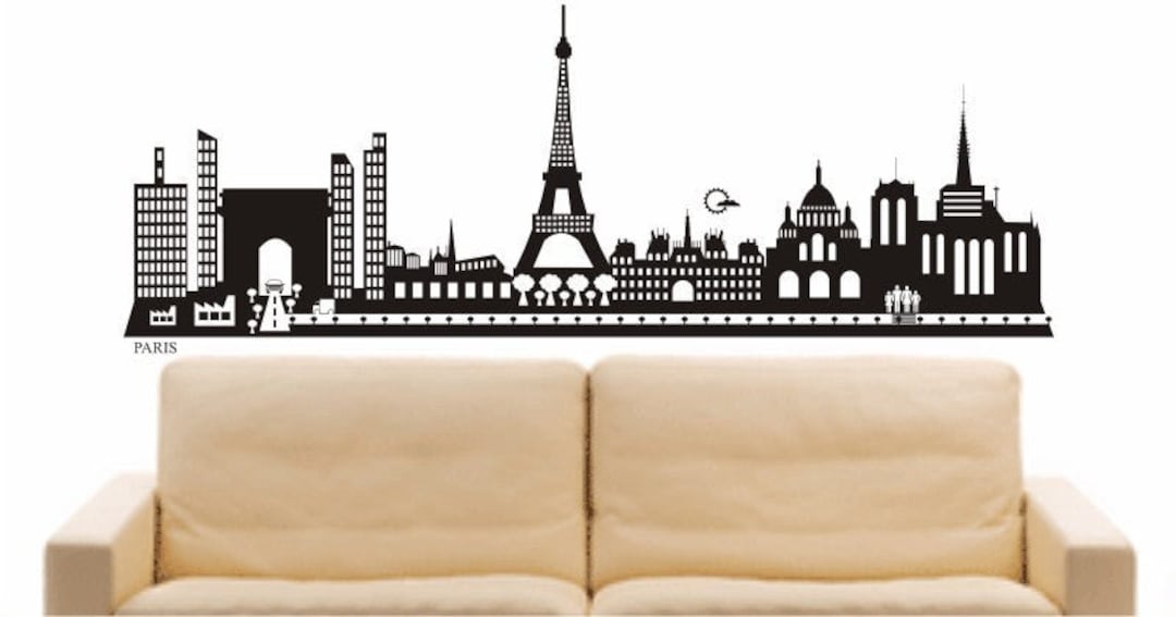 WALL DECAL E594 Skyline City Paris france Design 2 - Etsy Australia
