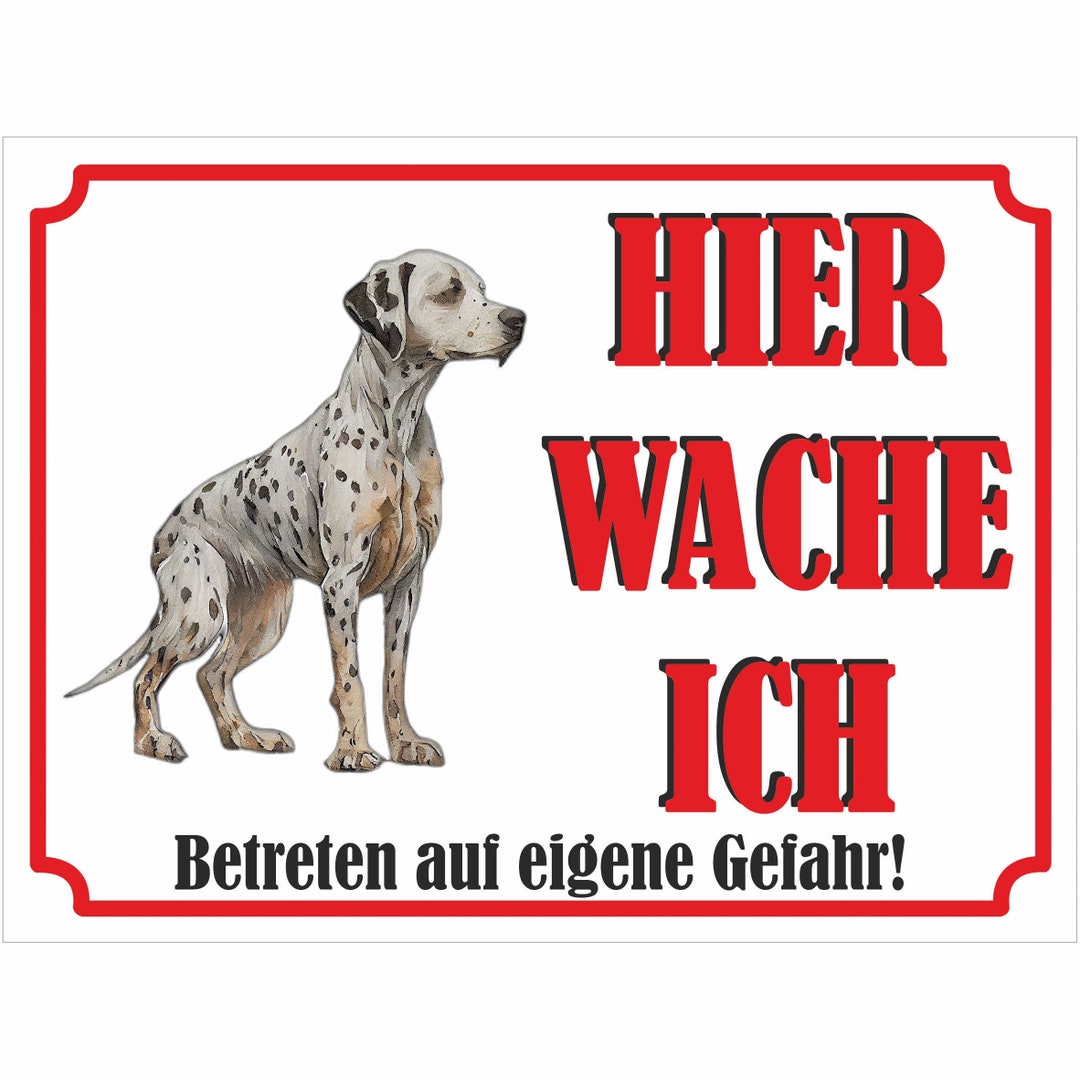 Dalmatian - Sign Printed - Here I Keep Watch - Aluminum Composite Panel ...