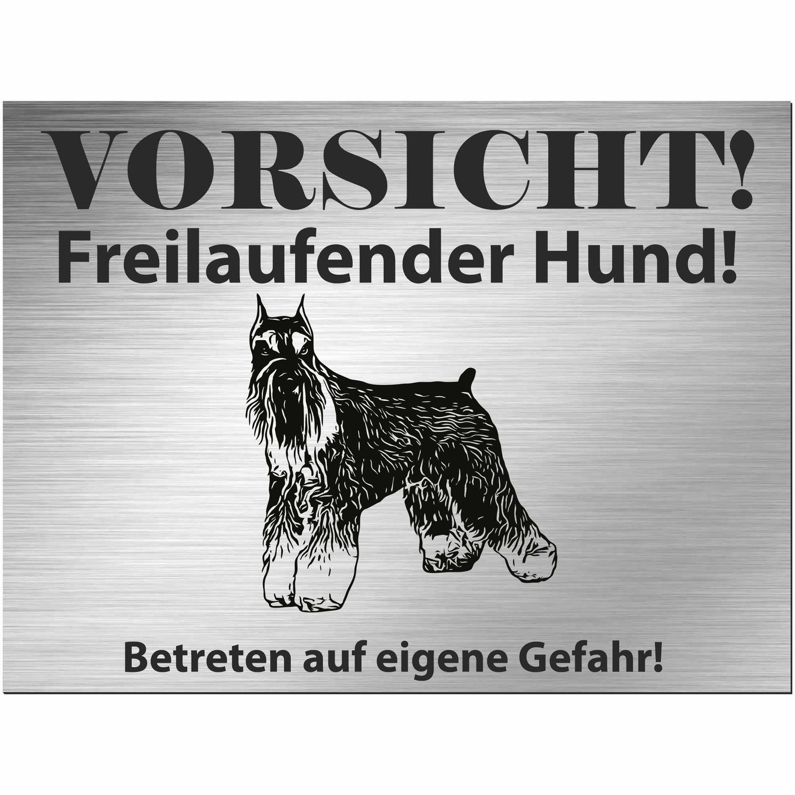 Miniature Schnauzer - Sign Printed - Alu-dibond Stainless Steel Look - Etsy