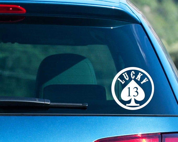 Lucky Number 13 Custom Vinyl Decal Sticker Logo - Etsy