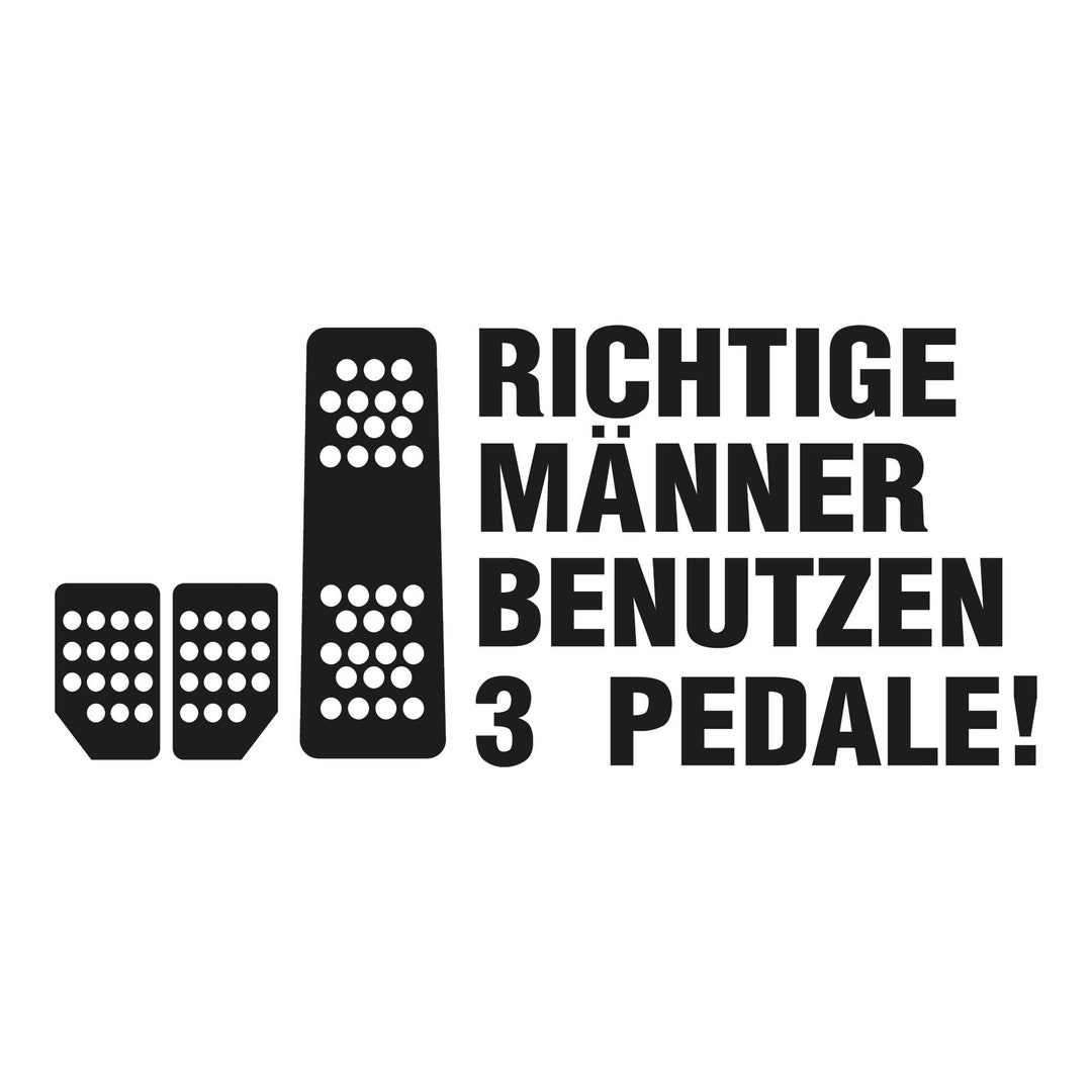 Bumper Sticker - Real Men Use 3 Pedals! - 200x90mm - Etsy