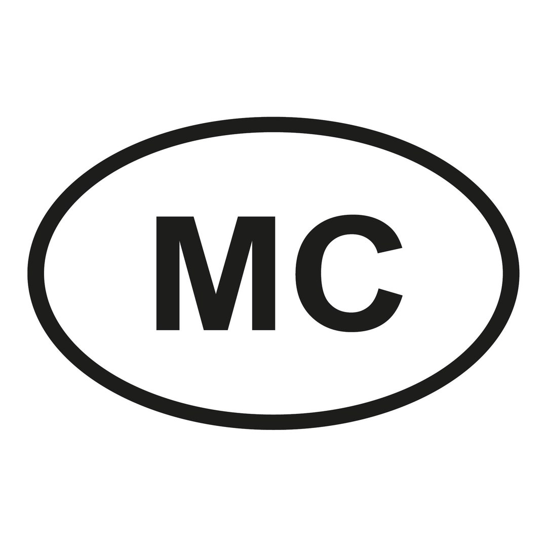 Car Sticker Monaco MC 110 X 70 Mm - Etsy
