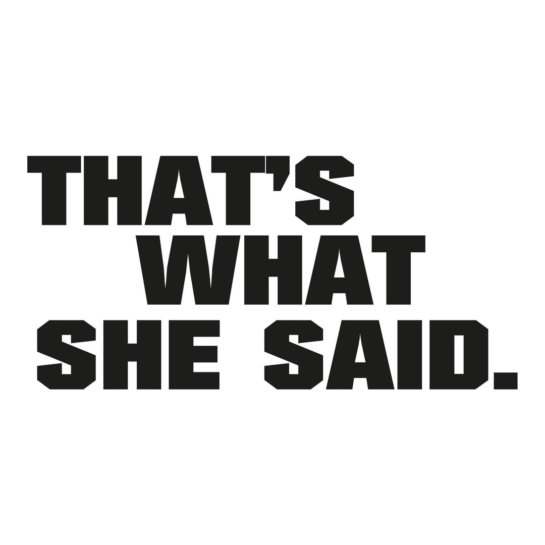 Car Sticker - That's What She Said - 210 X 100 Mm - Etsy