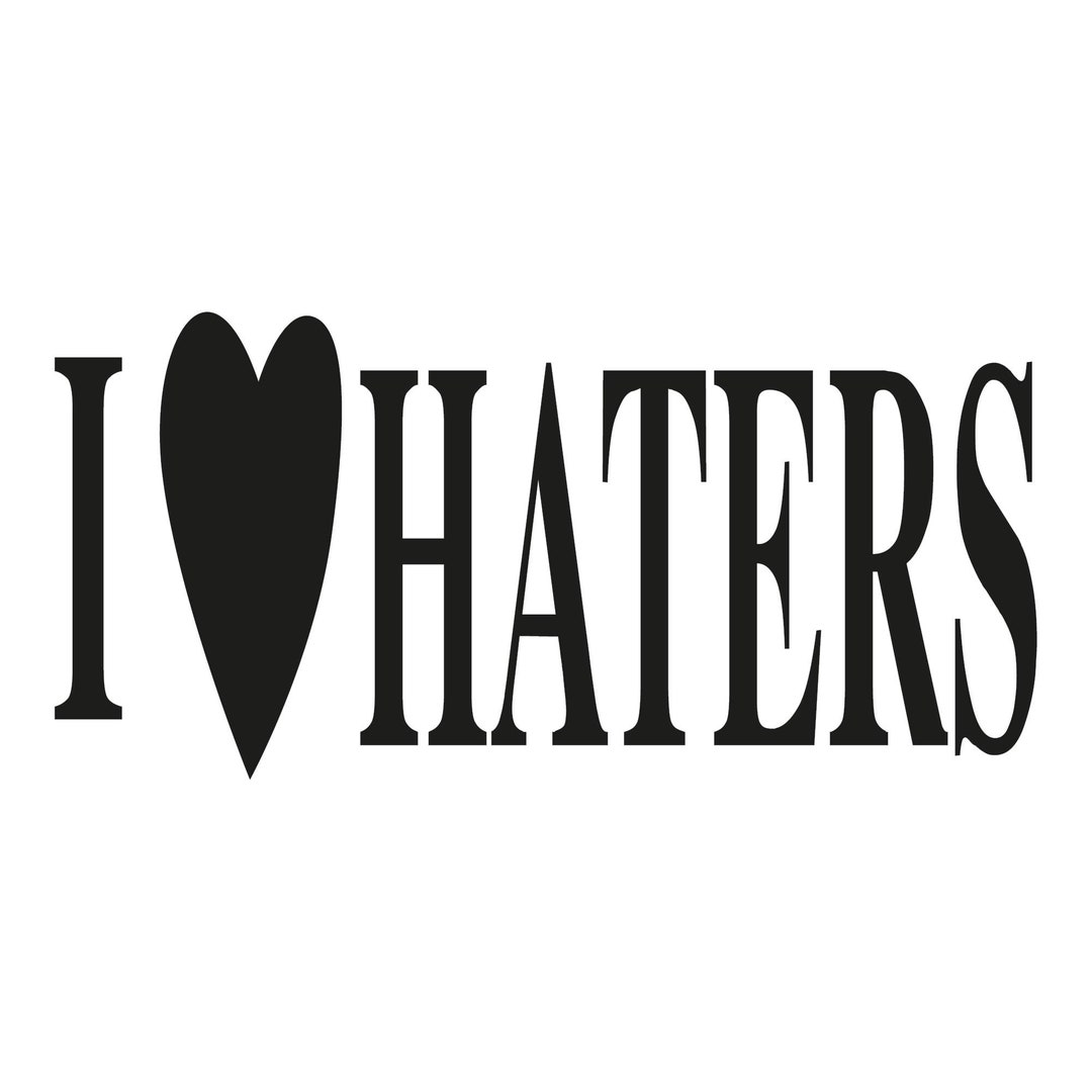 Car Sticker - I Love Haters 210 X 100 Mm - Etsy