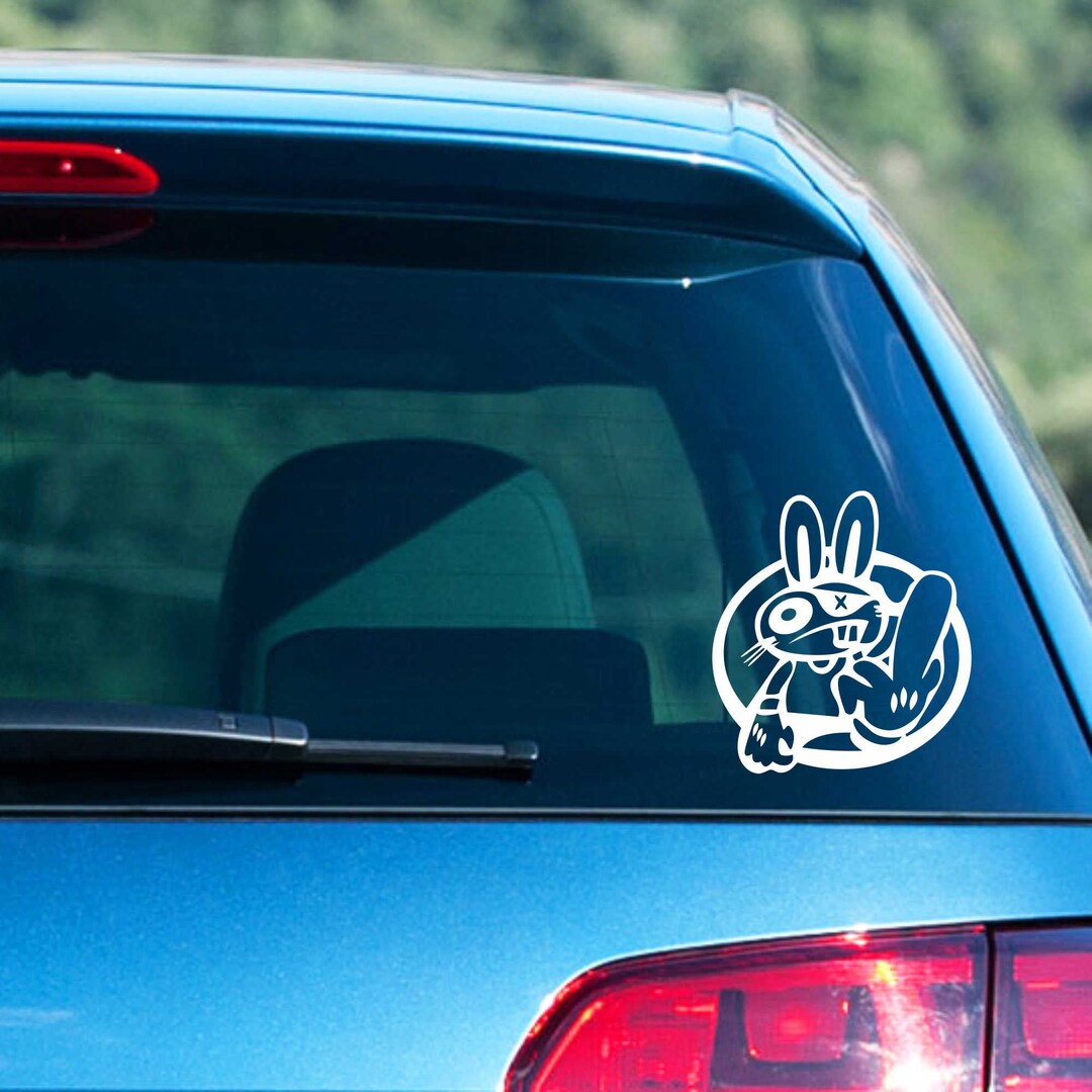Car Sticker Drift Rabbit 120 X 110 Mm - Etsy
