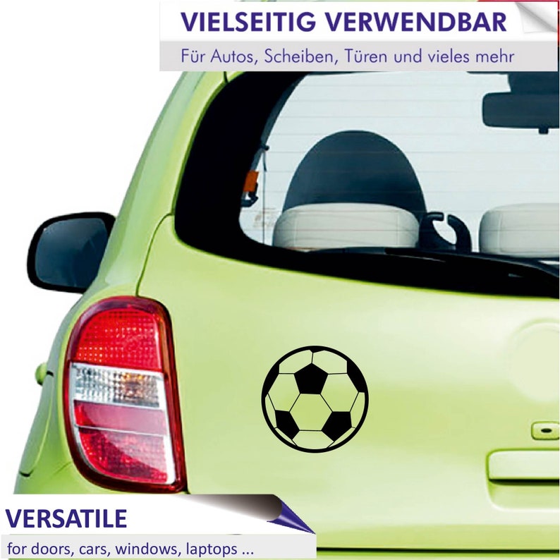 Car Sticker - Football 120 X 120 Mm - Etsy