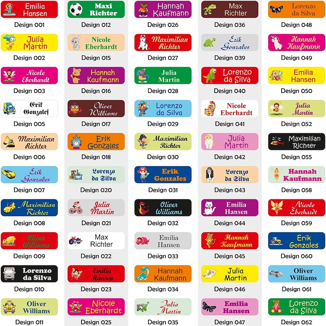 60-180 Ironing Labels Name Press Clothes Clothes Printing for Children ...