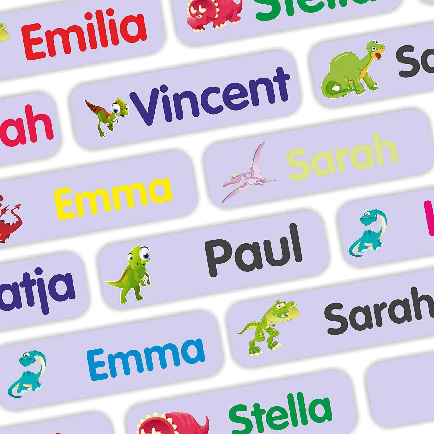 Name Sticker Dinosaur for Laundry Labels & Solid Things 35 X 10 Mm M5 ...
