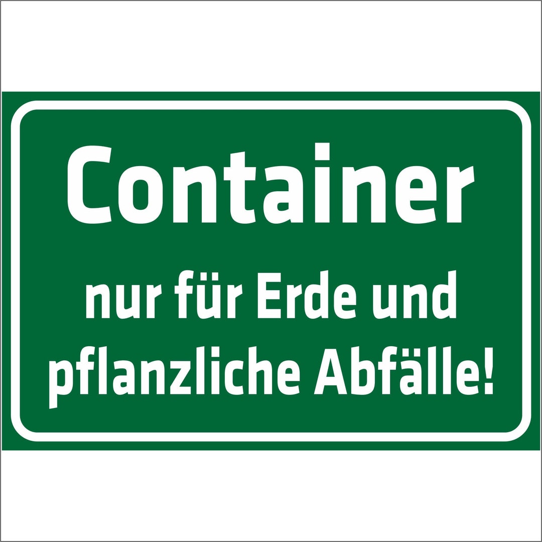Sign Prohibition Sign Containers Only for Soil and Vegetable Waste - Etsy