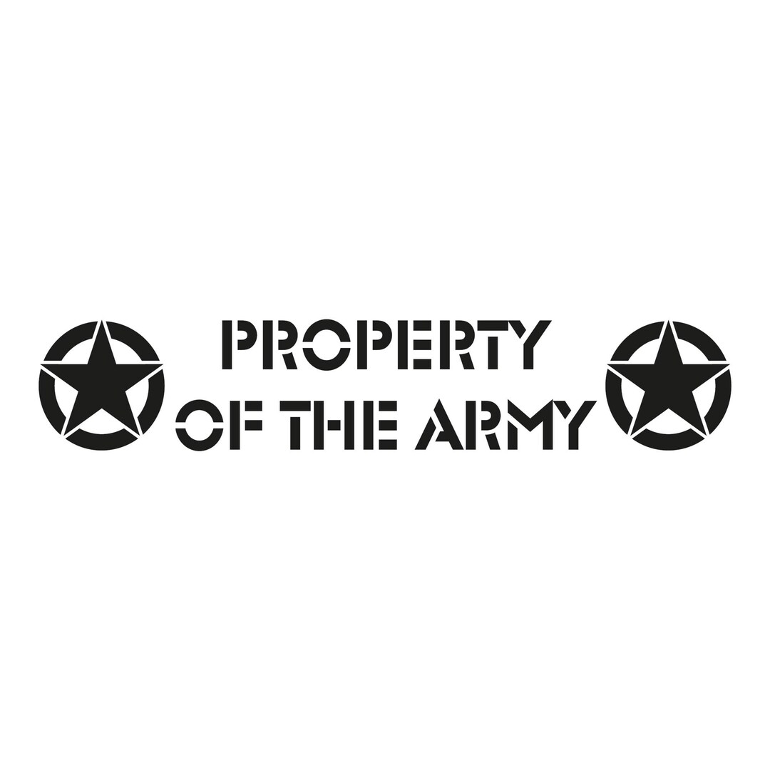 Car Sticker - Property of Army - 200 X 40 Mm - Etsy