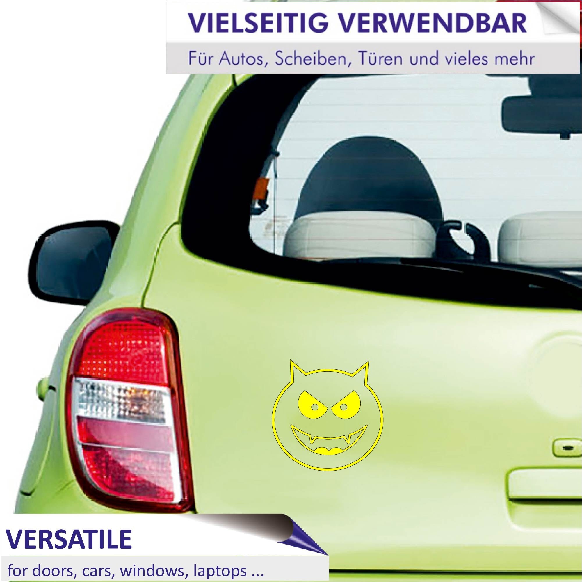 Car Sticker - Devil Smile Emoticon 210 X 210 Mm - Etsy