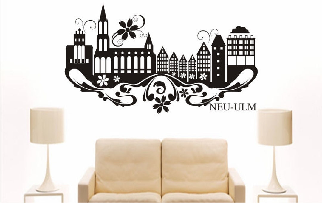 WALL DECAL E848 Skyline City - Neu-ulm (germany) Design 3 - Etsy