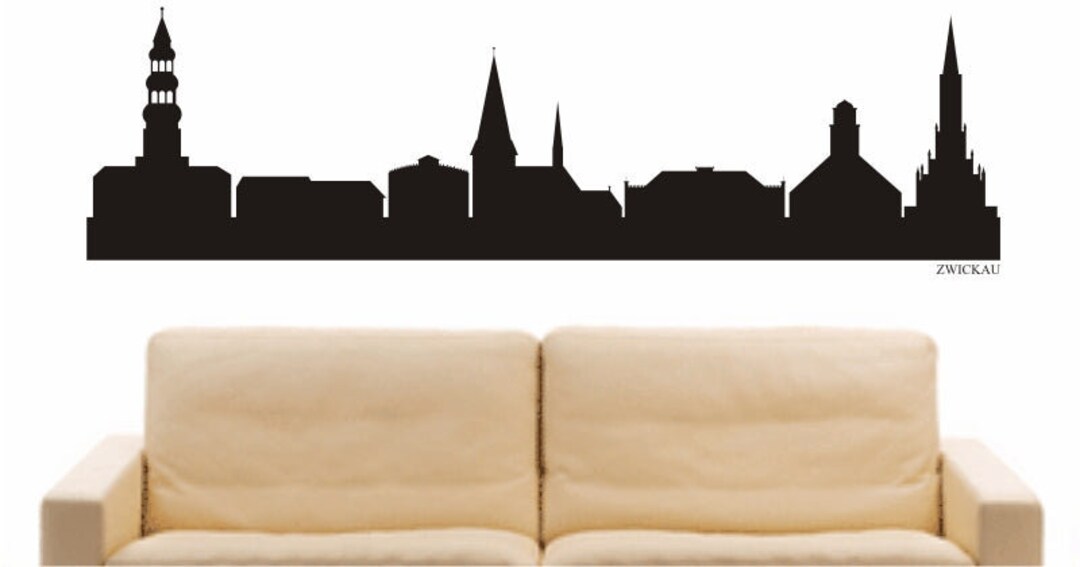 WALL DECAL E912 Skyline City - Zwickau (germany) Design 1 - Etsy