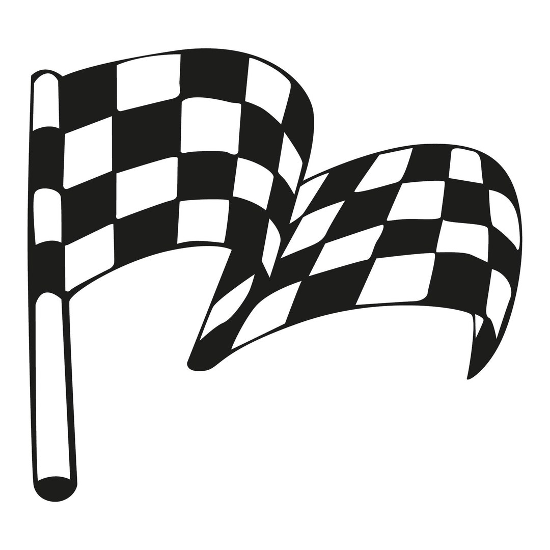 Car Sticker - Checkered Flag - 120 X 110 Mm - Etsy