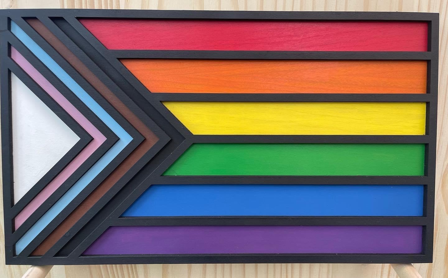 Wood Pride Flag Wall Hanging Decor - Etsy