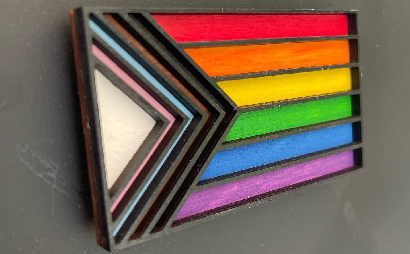 Wooden Pride Flag Magnet Pride Magnet Pride Decor Pride - Etsy