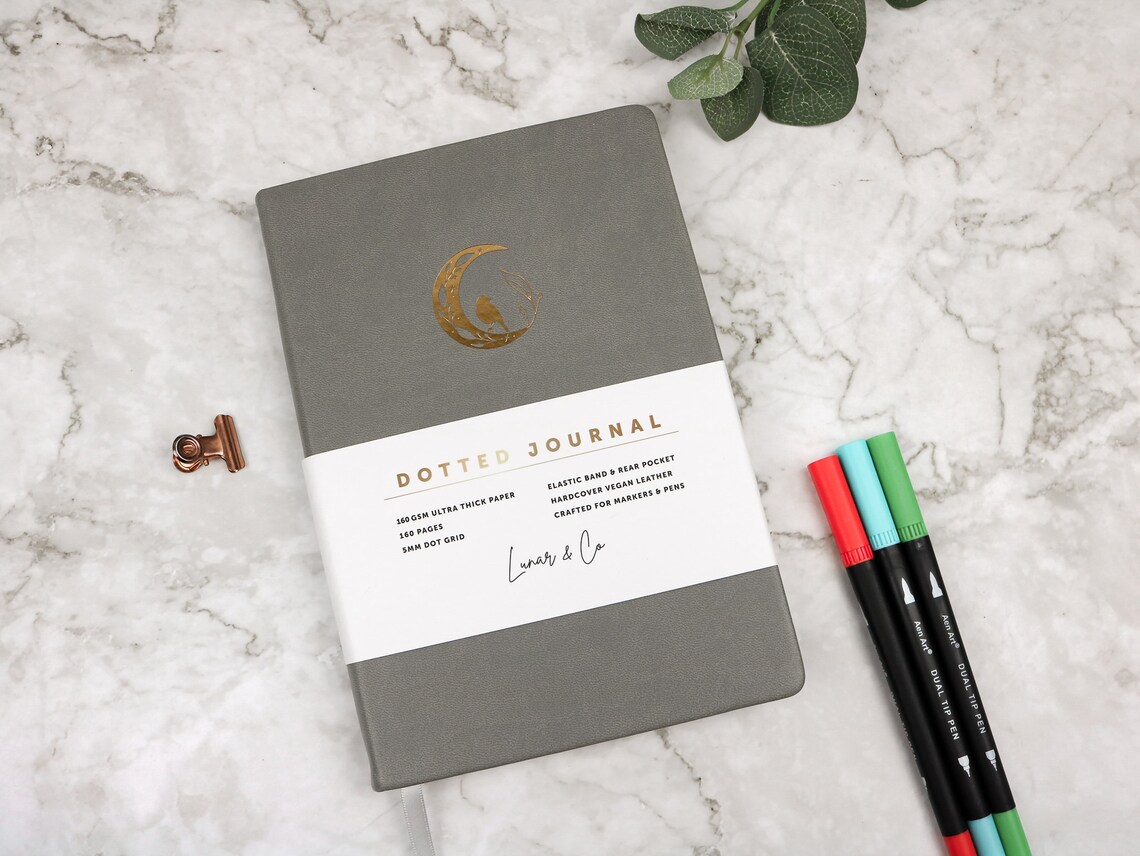 Moon Bullet Planner Moon Dotted Journal-A5 Ultra Thick 160gsm | Etsy