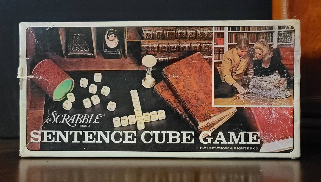 1971 Scrabble Sentence Cube Game Set in Original Box No. 96 / - Etsy