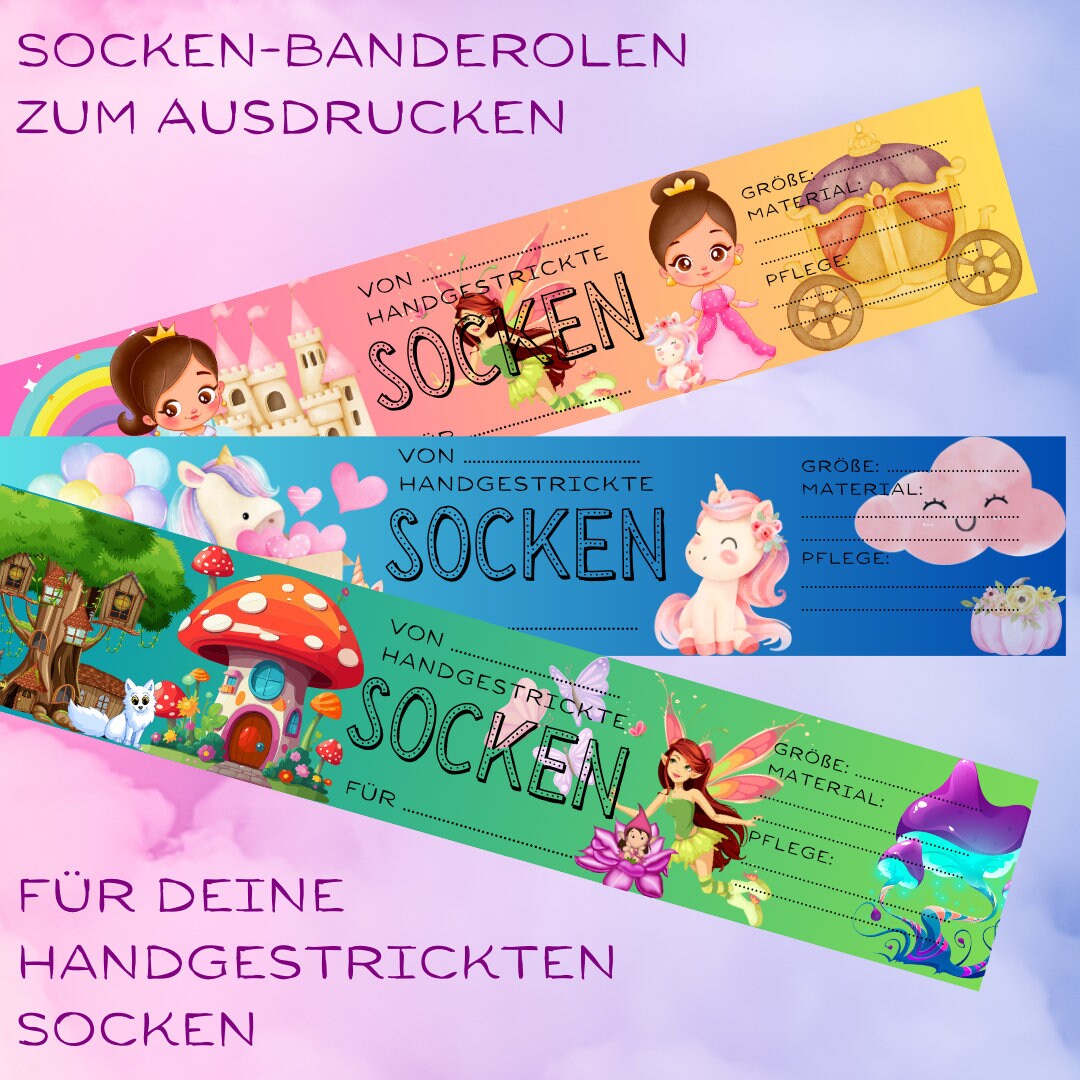 Sockenbanderole Zum Ausdrucken