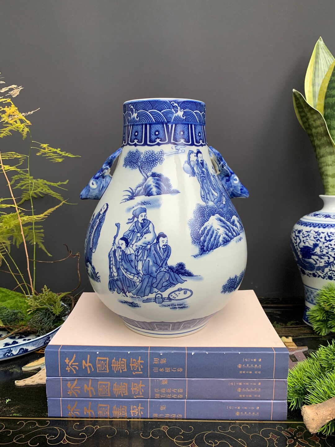 12 Inch Bailuzun Chinoiserie Double Ear 100 Deer zun Vase With History ...