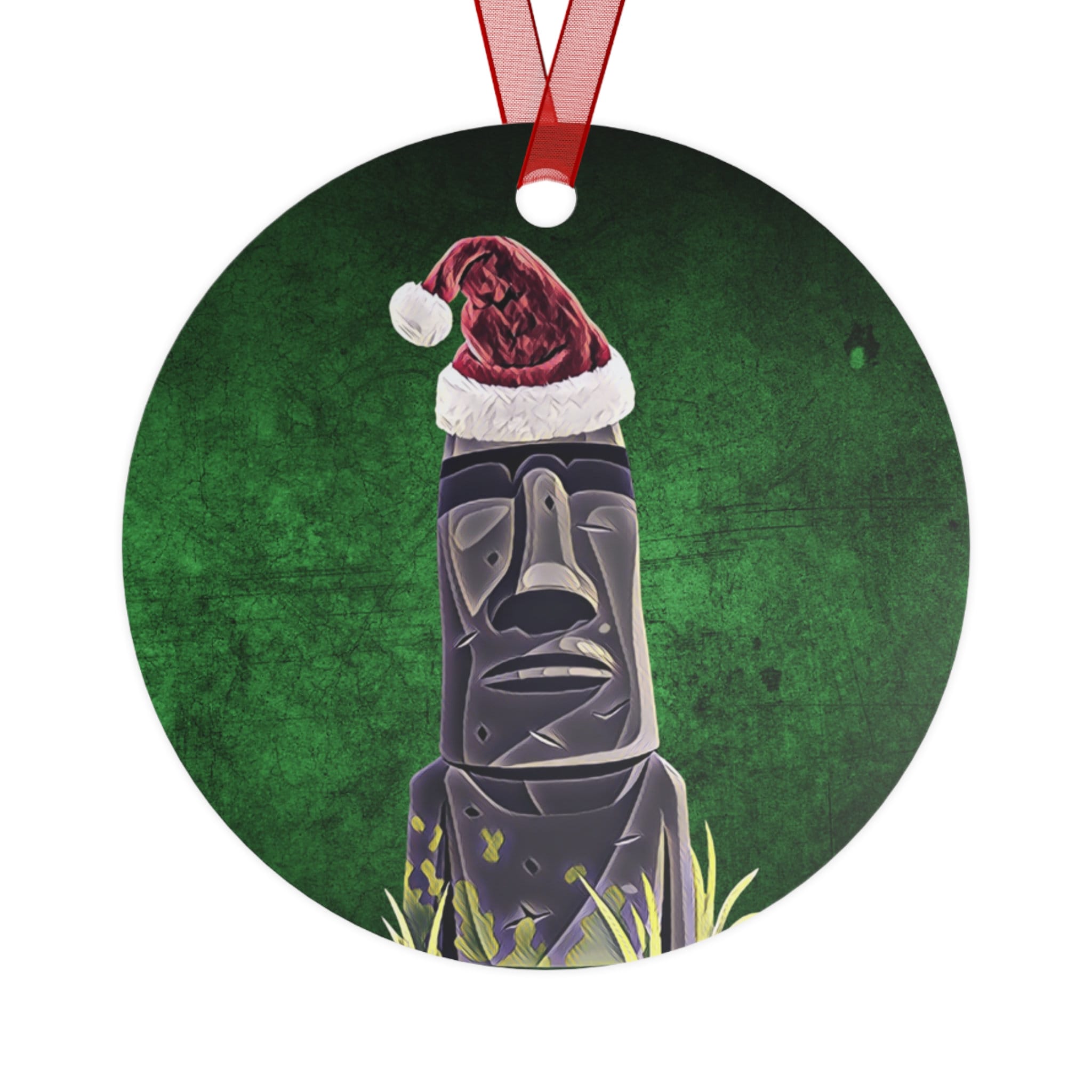 Holiday Moai Easter Island Statue in Santa Hat Ornaments - Etsy