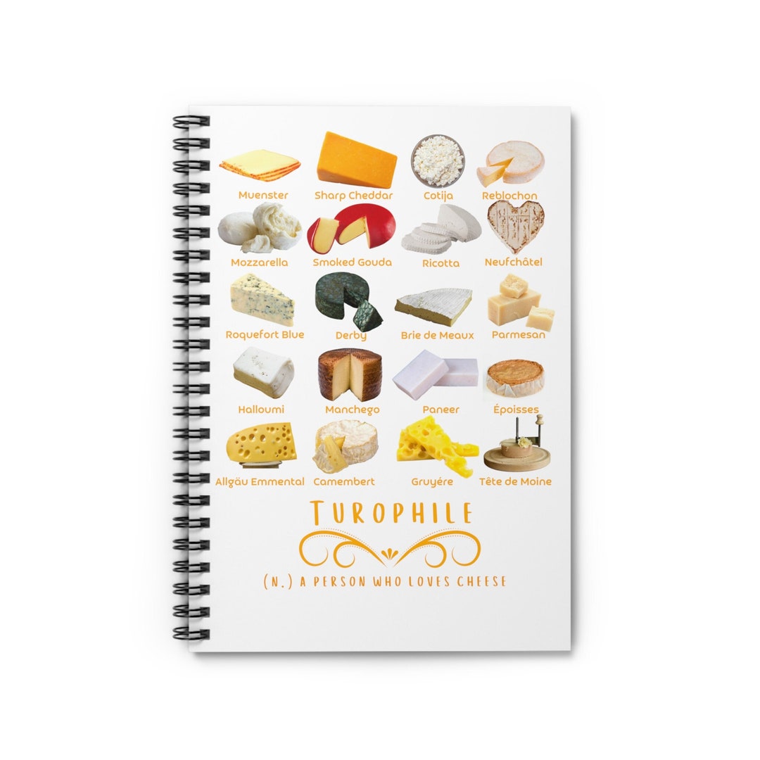 Turophile II - Cheese Lover Spiral Notebook - Ruled Line - Etsy