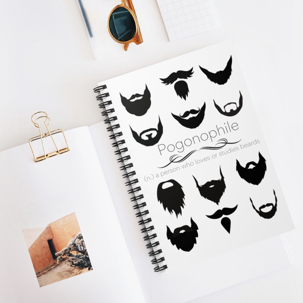 Pogonophile - Lover of Beards Spiral Notebook - Ruled Line - Etsy