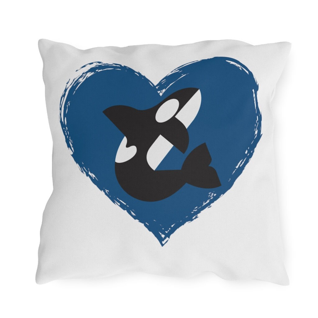 Orca Heart Outdoor Pillows - Etsy