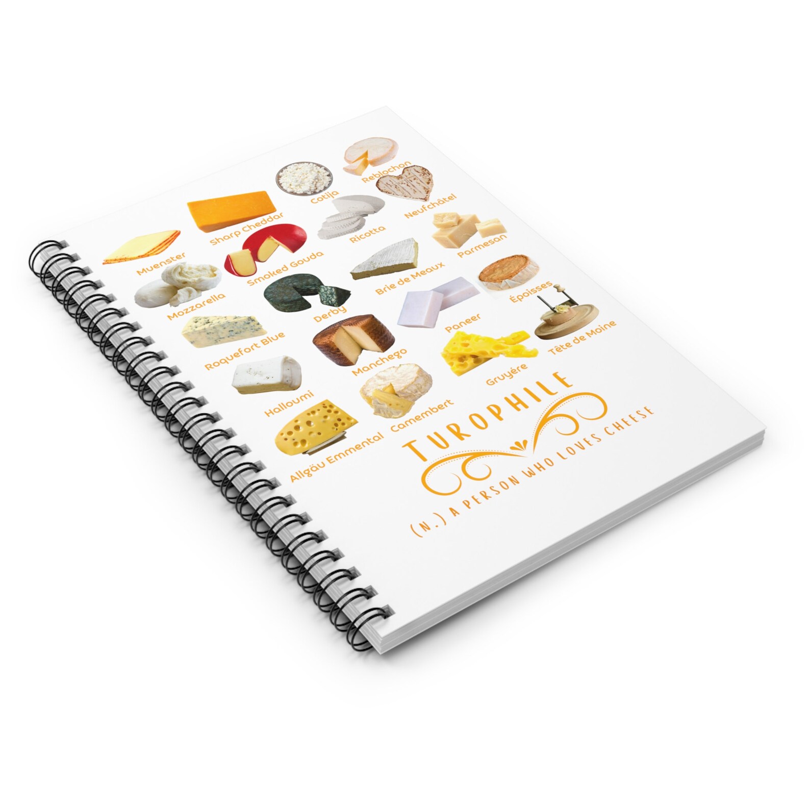 Turophile II - Cheese Lover Spiral Notebook - Ruled Line - Etsy