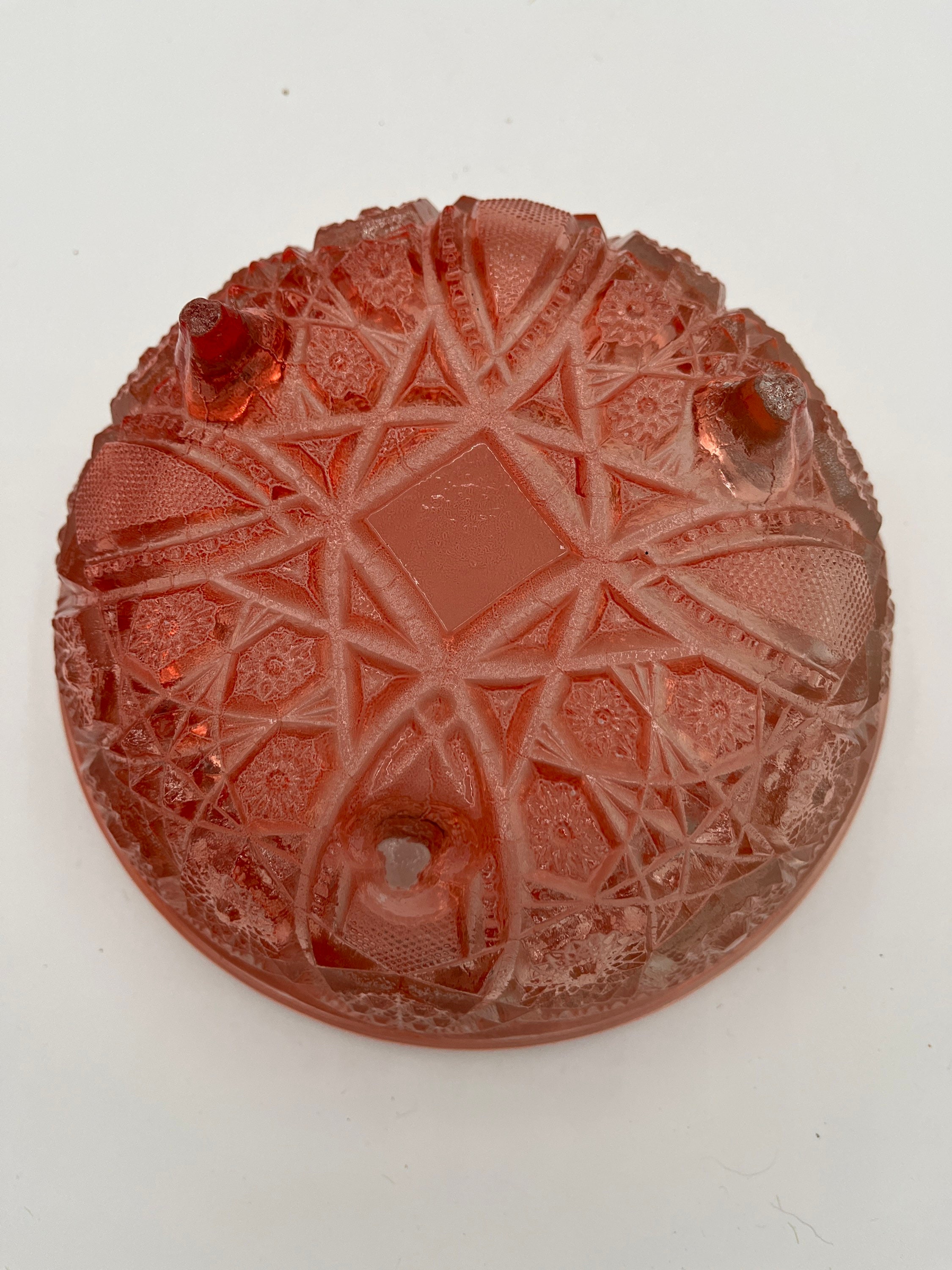 Vintage Jeannette/mckee 3 Toed Glass Bowl, Pink Ombre', Fentec Pattern ...