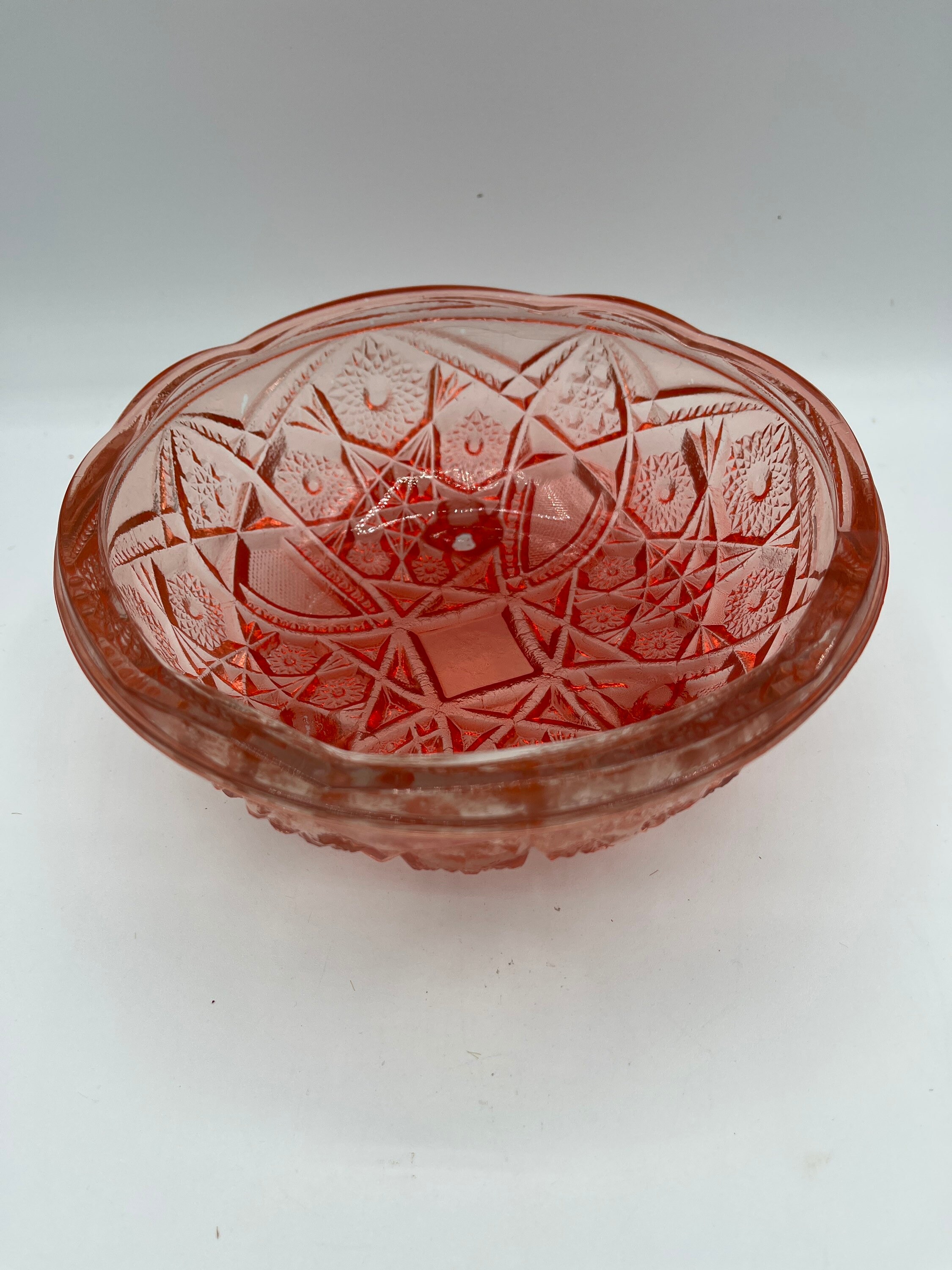 Vintage Jeannette/mckee 3 Toed Glass Bowl, Pink Ombre', Fentec Pattern ...