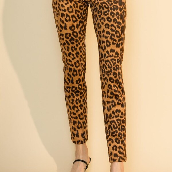Leopard Print Pants - Etsy