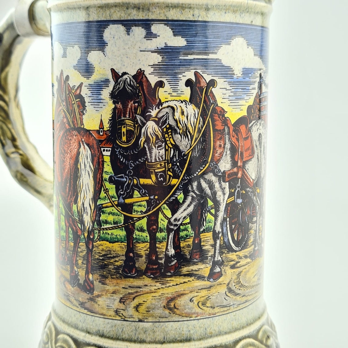 Original Gerz Beer Stein Beer Mug,german Lidded Zinn Beer Stein,german ...